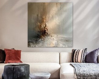 Modern abstract in aardetinten van Studio Allee op canvas, behang en meer